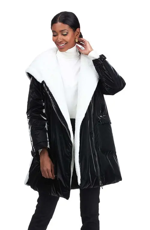 Gorski Quilted Parka With Shearling Trim