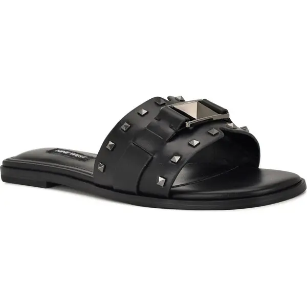 Nine West Griyen Studded Slide Sandal - Black 002