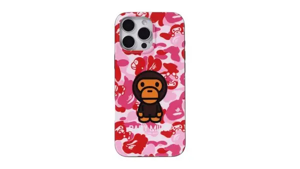 A BATHING APE Abc Milo Camo Iphone 16 Pro Max Case - Pink