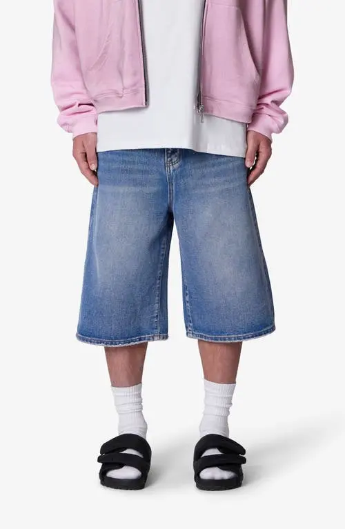 Mnml Ultra Baggy Denim Shorts - Medium Blue
