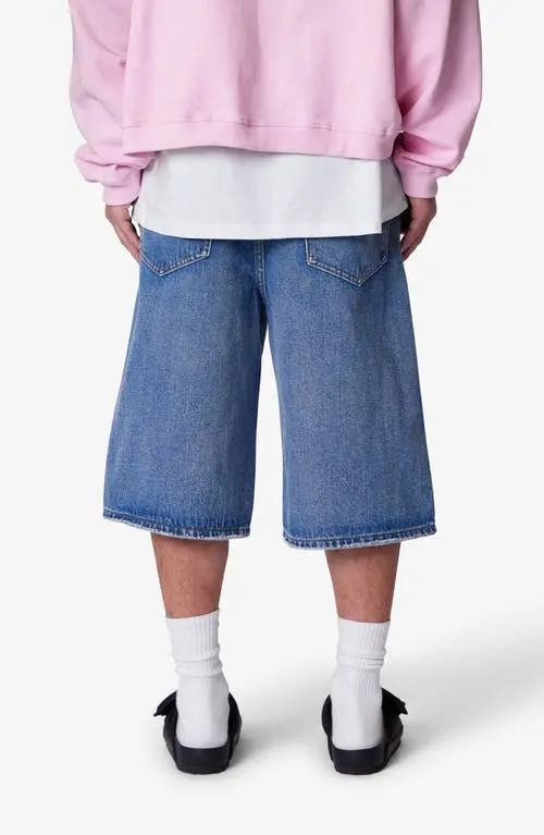 Mnml Ultra Baggy Denim Shorts - Medium Blue