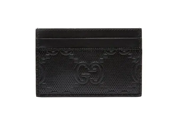 Gucci Gg Embossed Card Case - Black