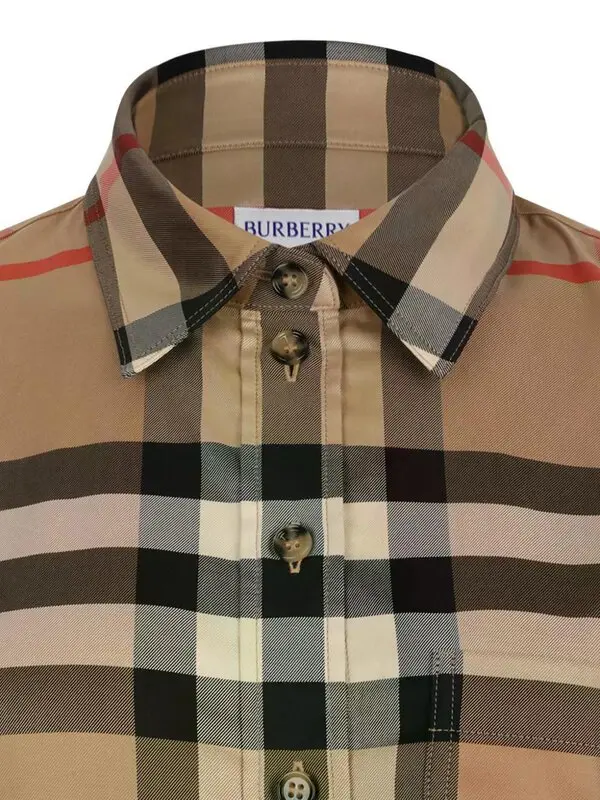 Burberry Check Pattern Cotton Shirt