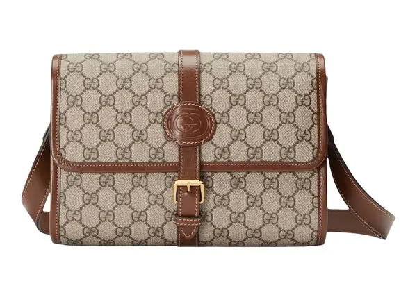 Gucci Interlocking Gg Messenger Bag - Beige/ebony