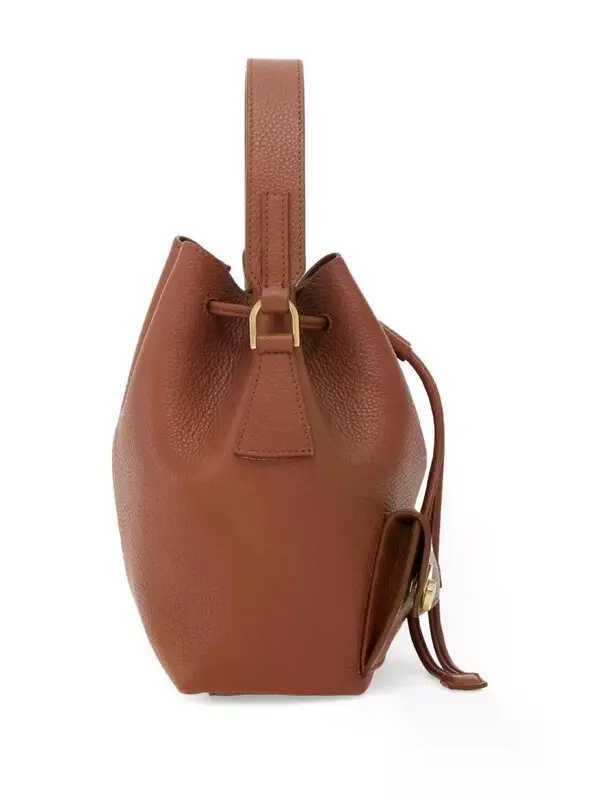FERRAGAMO Multi-pocket Calfskin Bucket Bag - Brown
