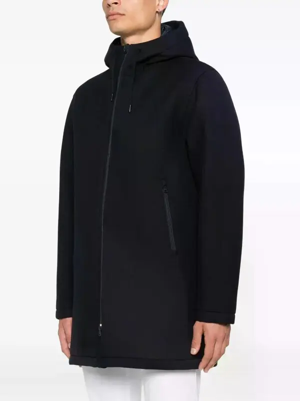 Herno Zip-front Hooded Jacket - Blue