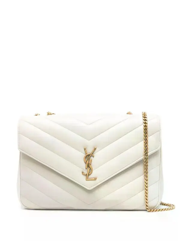 Saint Laurent Large Loulou Shoulder Bag - Neutrals