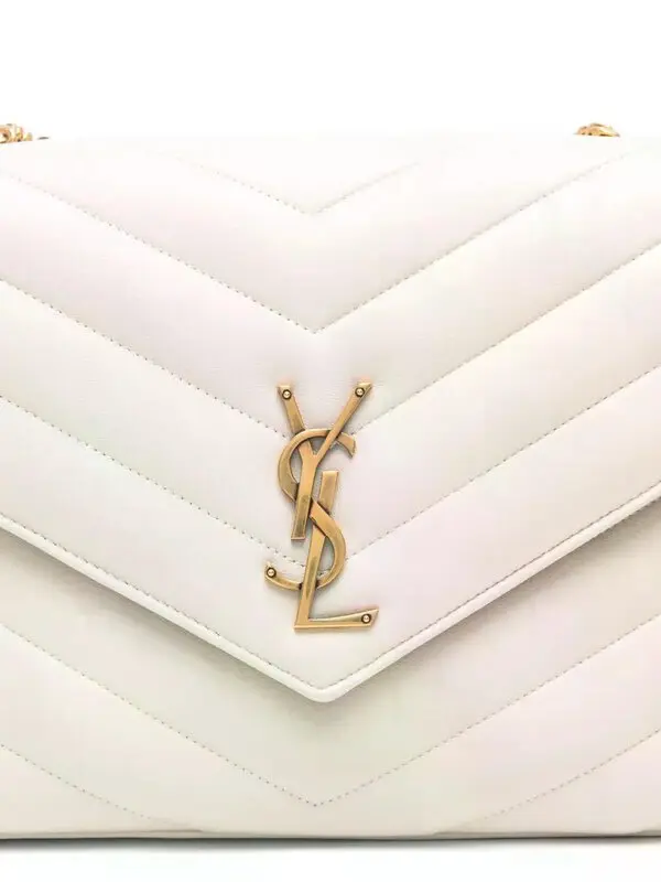 Saint Laurent Large Loulou Shoulder Bag - Neutrals