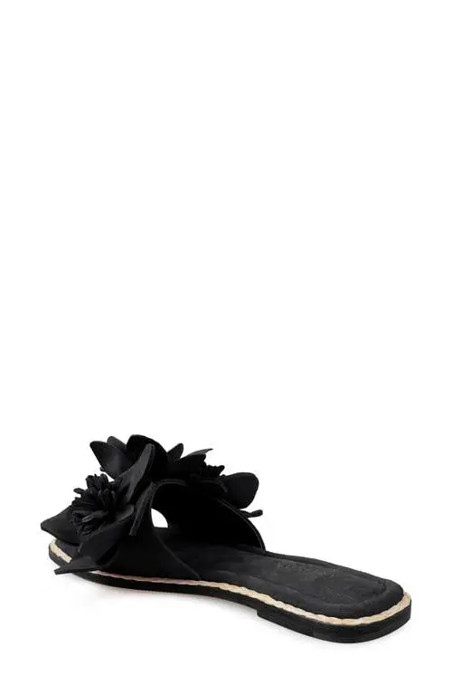 ARTISAN CRAFTED BY ZIGI Aurra Floral Slide Sandal - Black