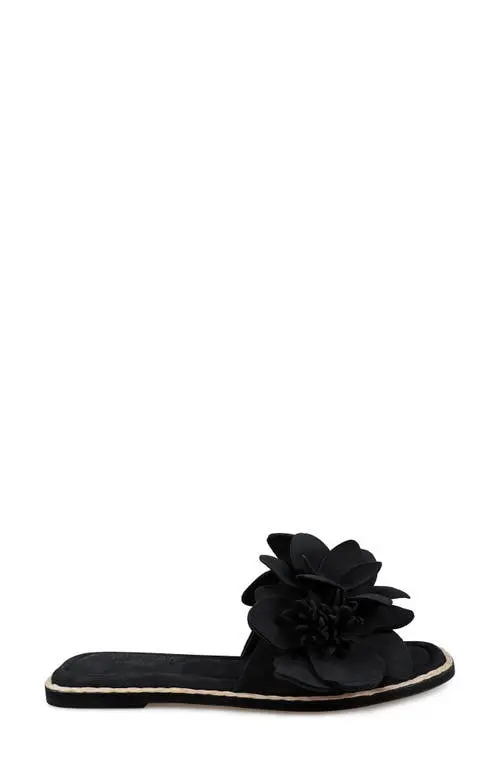 ARTISAN CRAFTED BY ZIGI Aurra Floral Slide Sandal - Black
