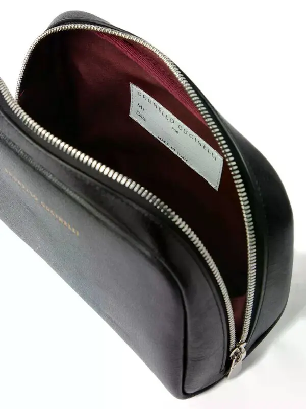Brunello Cucinelli Textured-leather Wash Bag