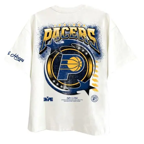 TWO HYPE Off White Indiana Pacers Drip & Dime Collection Premium T-shirt