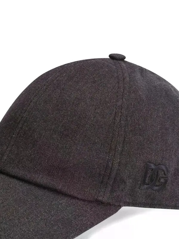 Dolce & Gabbana Chevron Flannel Baseball Cap - Blue
