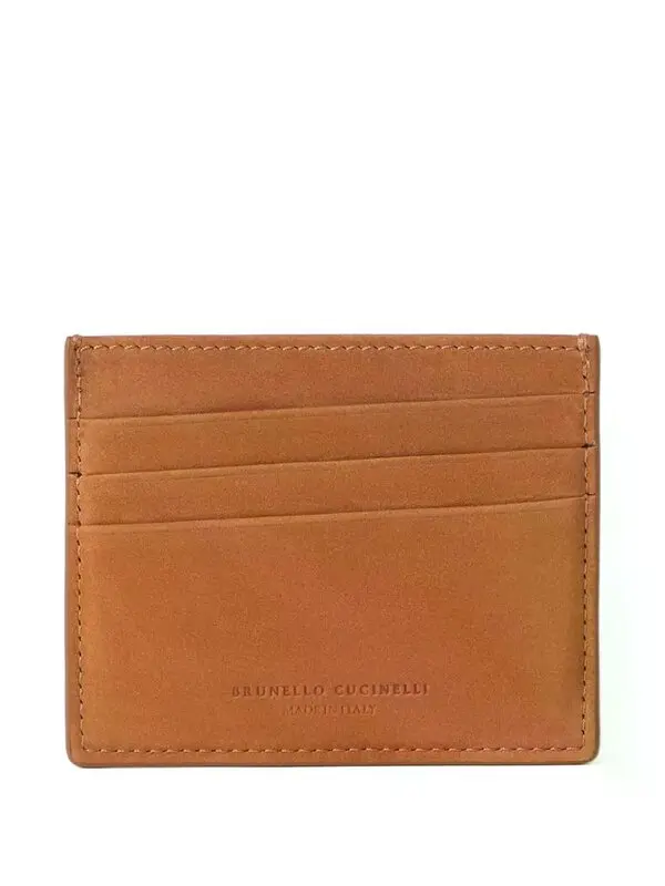 Brunello Cucinelli Logo-embossed Cardholder - Brown
