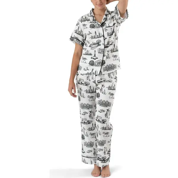 KATIE KIME Printed Pants Set - Black
