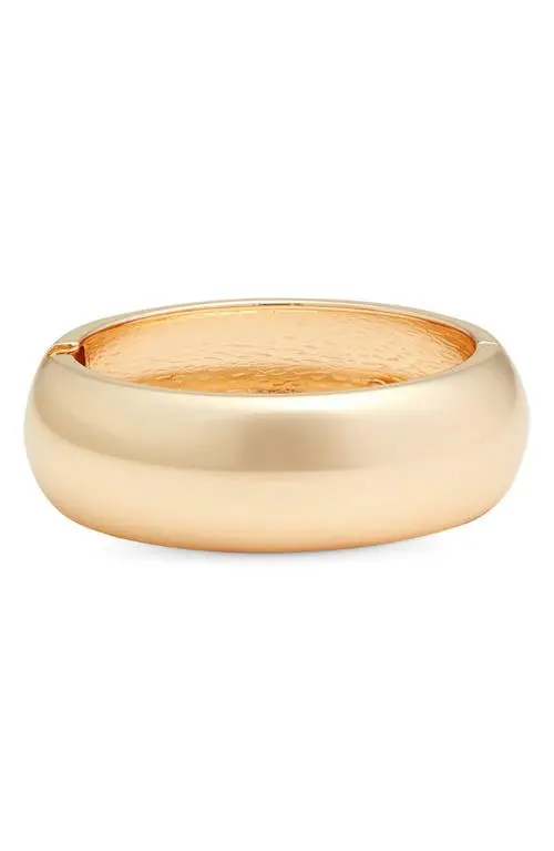 OPEN EDIT Round Hinged Bangle - Gold