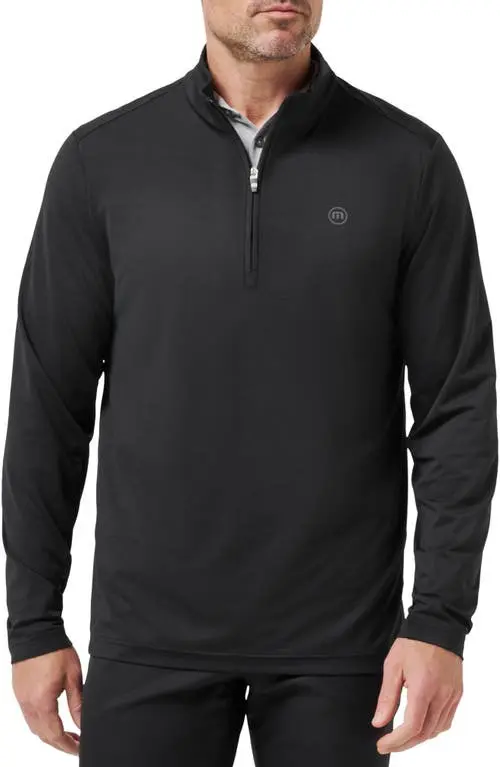 Travis Mathew Quarter Zip Pullover - Black