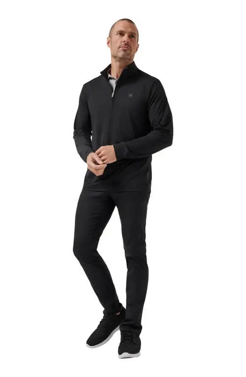 Travis Mathew Quarter Zip Pullover - Black