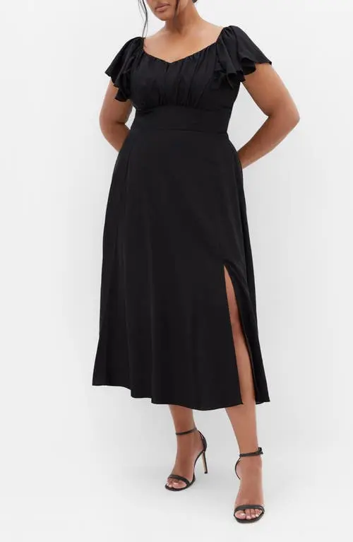 City Chic Alisa Tie Front Dress