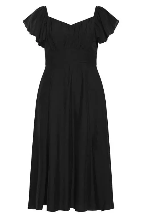 City Chic Alisa Tie Front Dress