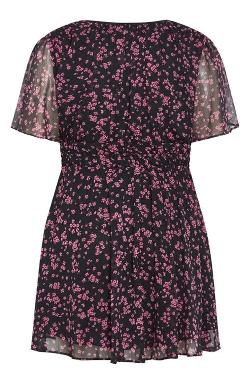 City Chic Carrie Print Mini Dress
