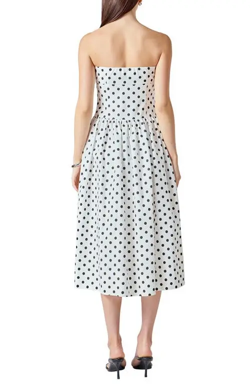 Endless Rose Polka Dot Strapless A-line Dress