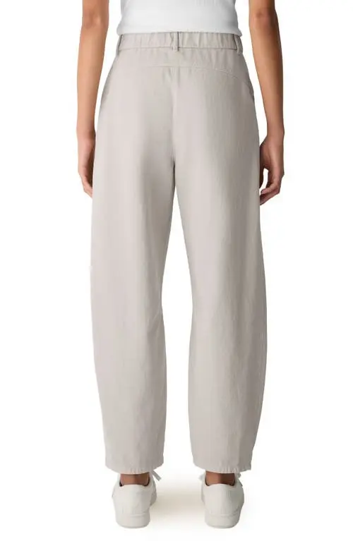 Eileen Fisher Organic Cotton Ankle Barrel Leg Pants