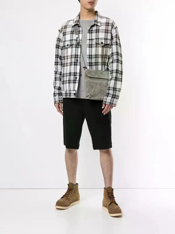 AS2OV Suede Shoulder Bag - Grey