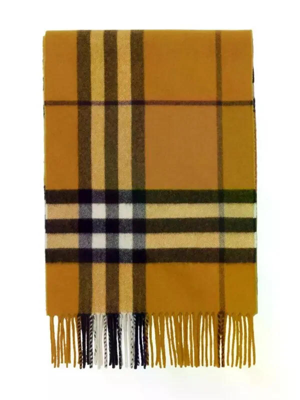 Burberry Check Cashmere Scarf - Brown