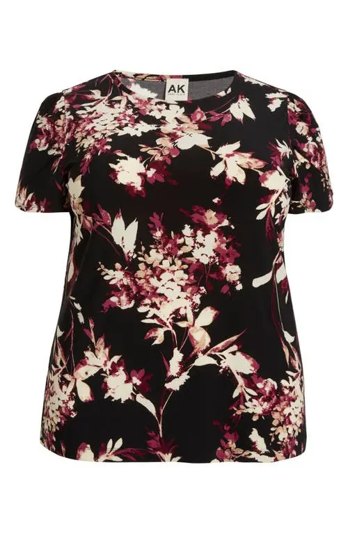Anne Klein Printed Short Sleeve Top