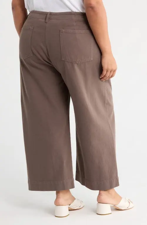 Eileen Fisher Organic Cotton Crop Wide-leg Pants