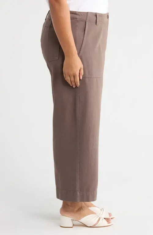 Eileen Fisher Organic Cotton Crop Wide-leg Pants