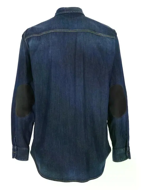 Dsquared2 Double-pockets Elbow-patched Denim Shirt