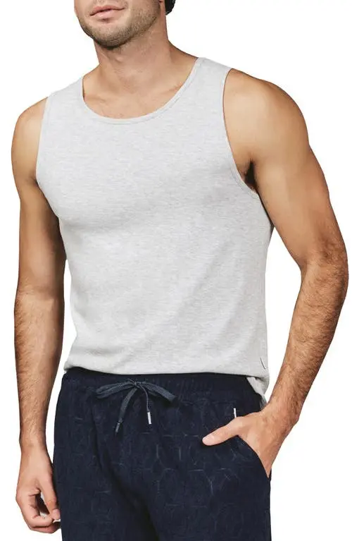 7 Diamonds Cotton & Modal Ribbed Tank - Heather Grey