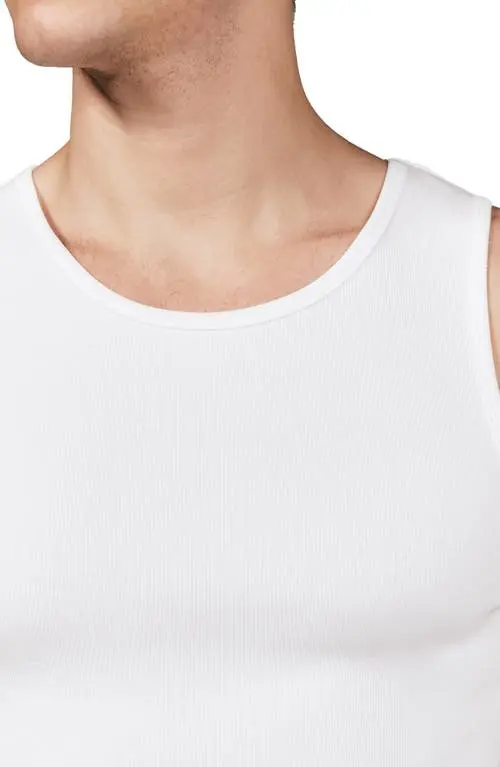 7 Diamonds Cotton & Modal Ribbed Tank - White