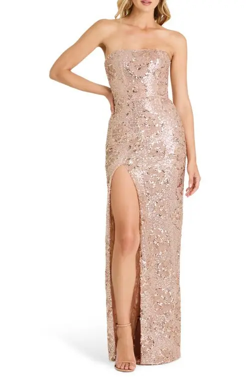 HELSI Lola Sequin Strapless Gown