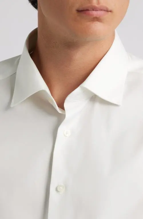 ETERNA Cover Modern Fit Non-iron Cotton Cover Shirt - Beige