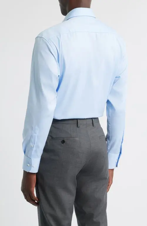 ETERNA Cover Modern Fit Non-iron Cotton Cover Shirt - Sky