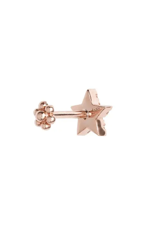 MARIA TASH Diamond Star Threaded Stud Earring - 18k Rose Gold/diamond