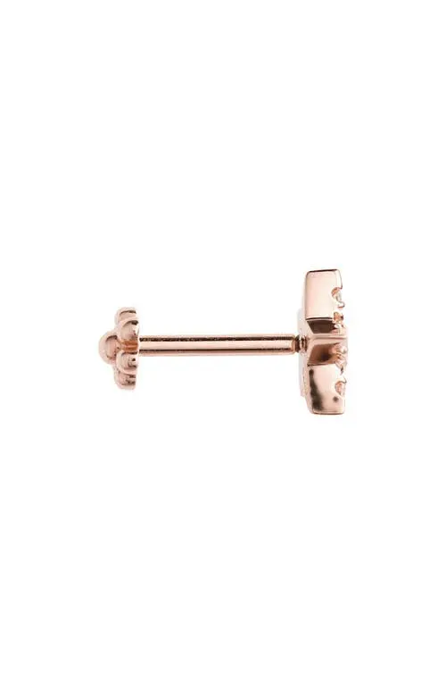 MARIA TASH Diamond Star Threaded Stud Earring - 18k Rose Gold/diamond
