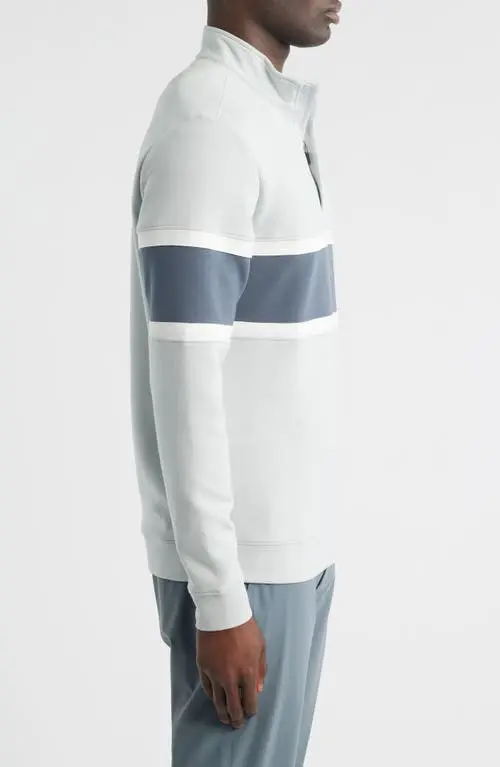 SWANNIES Owen Chest Stripe Quarter Zip - Glacier-graphite