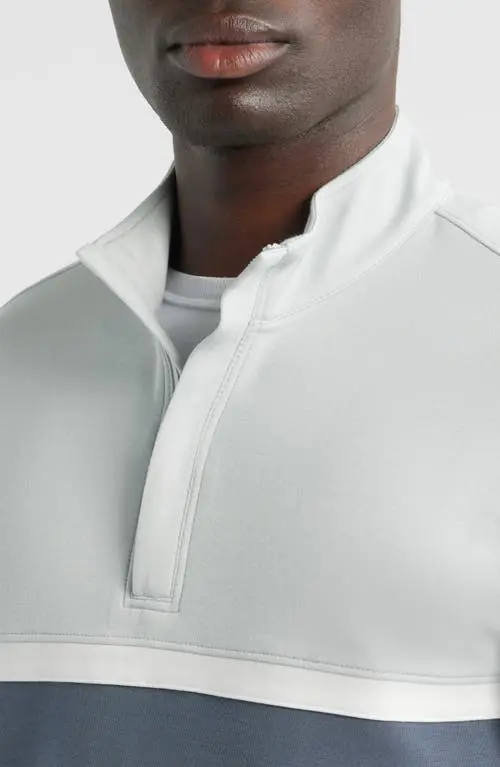 SWANNIES Owen Chest Stripe Quarter Zip - Glacier-graphite