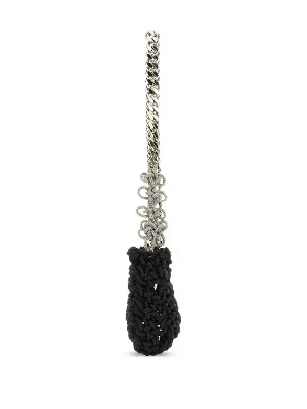 Kara Knitted Shoulder Bag With Chain Strap