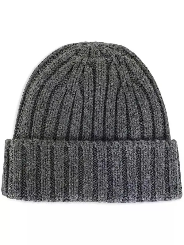 Aspesi Cable-knit Beanie - Grey