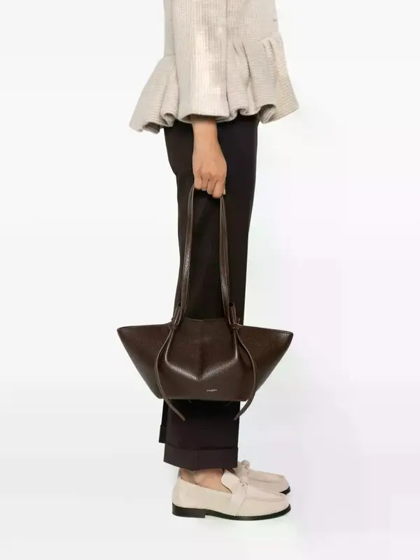 Yuzefi Mochi Leather Shoulder Bag - Brown