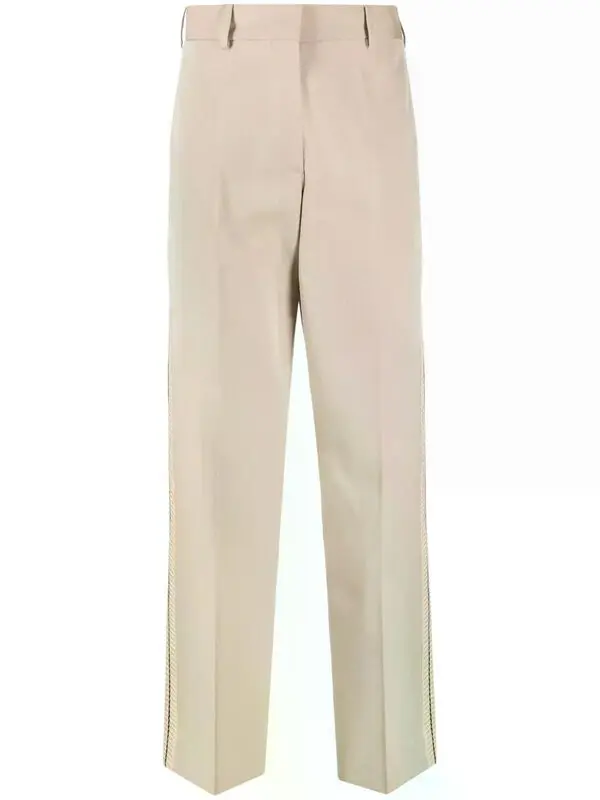 Palm Angels Crochet-stripe Cotton Trousers