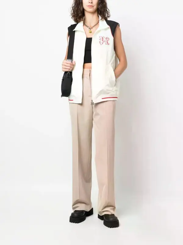 Palm Angels Crochet-stripe Cotton Trousers