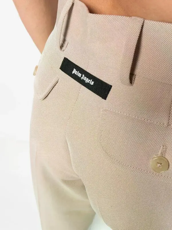 Palm Angels Crochet-stripe Cotton Trousers