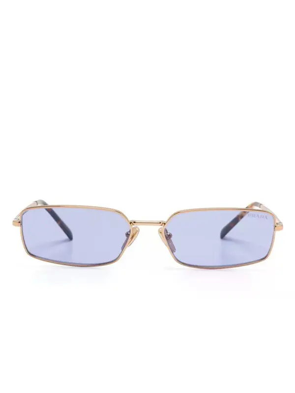 Prada Rectangle-frame Sunglasses - Gold