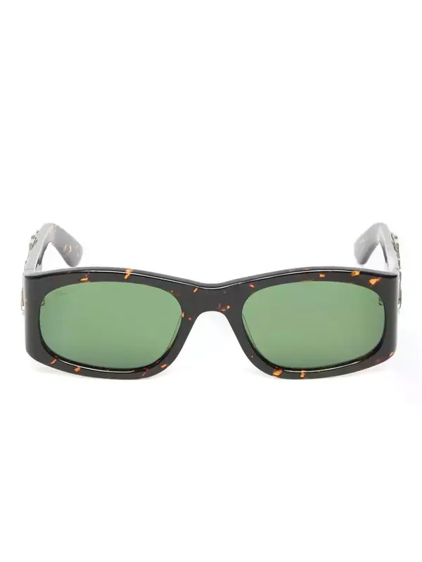 PLEASURES X Akila Eazy Rectangle-frame Sunglasses - Brown